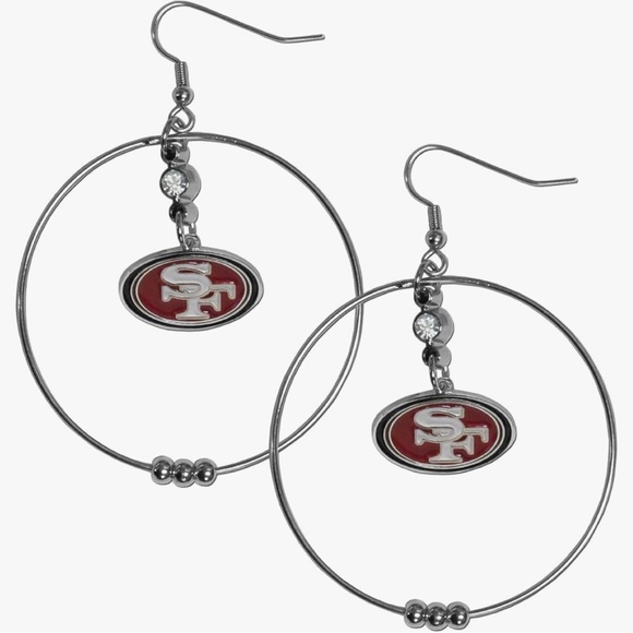 Jewelry | San Francisco 49ers Nfl Dangle Hoop Earrings | Poshmark
